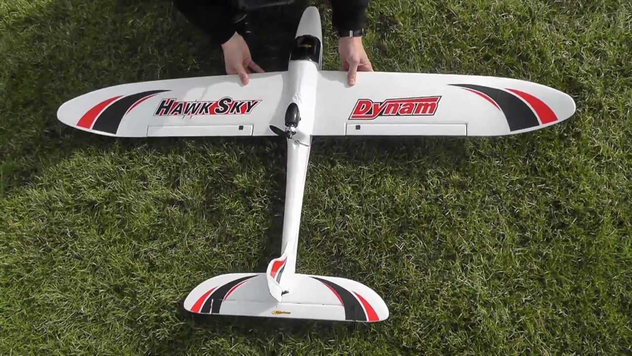 Modellflug Dynam Hawk-Sky Feb 2012 - YouTube