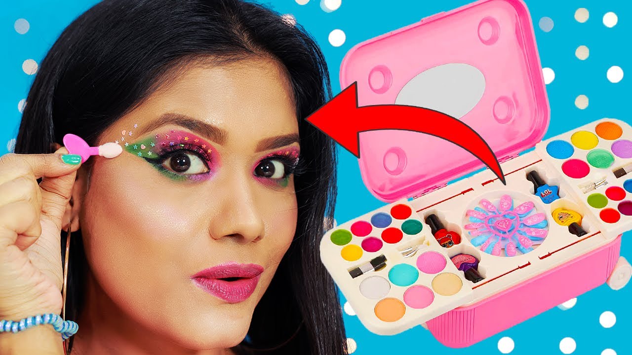 Trying kid's Makeup for the First Time - OMG! You Won’t Believe ...