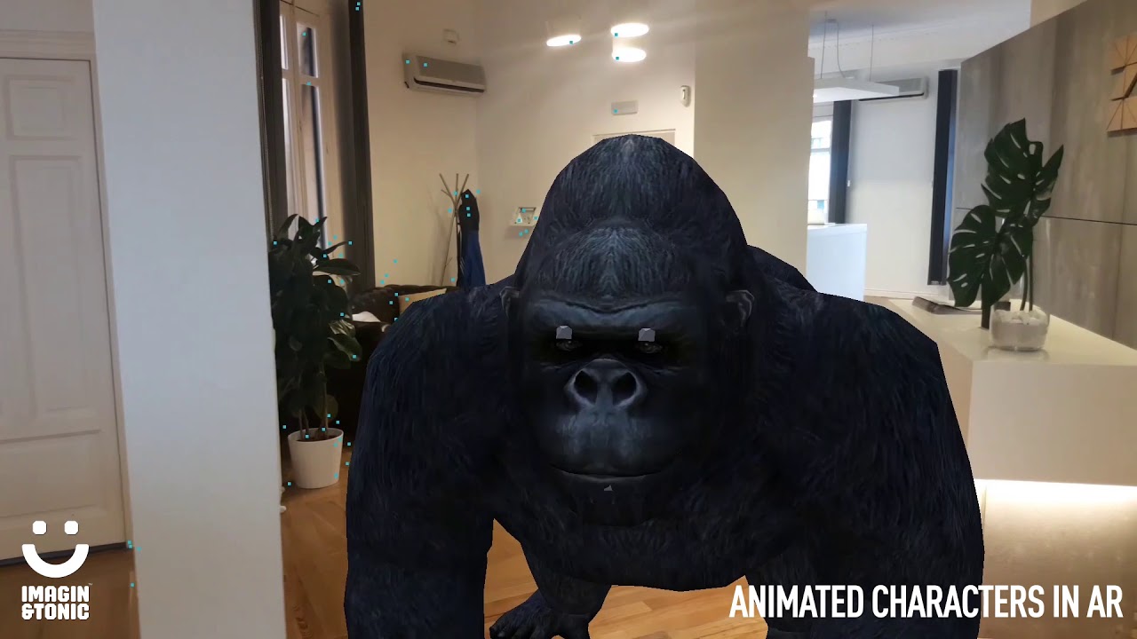 Animated characters in augmented reality - YouTube