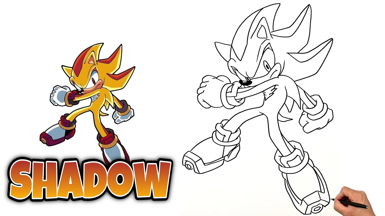 How To Draw SUPER SHADOW #shadowthehedgehog #drawing #supershadow - YouTube