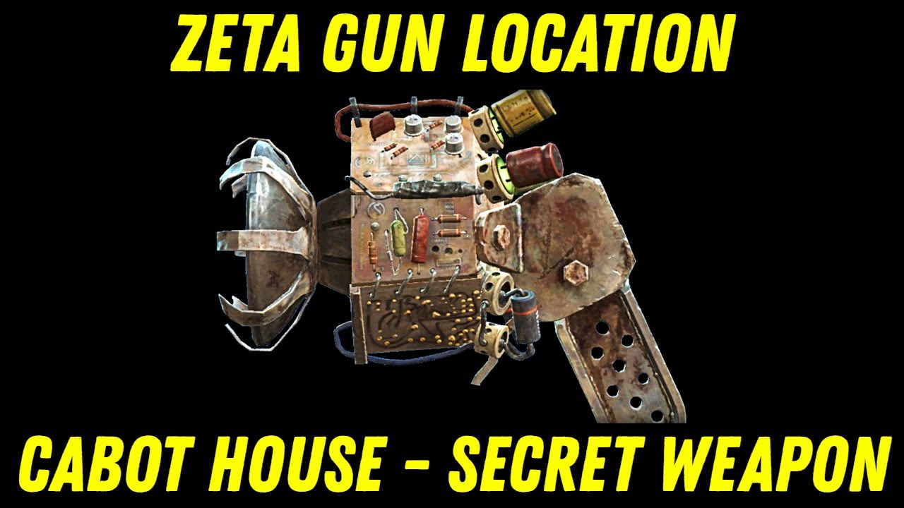 Zeta Gun Location - Cabot House (Weapon Walkthrough) | Fallout 4 - YouTube