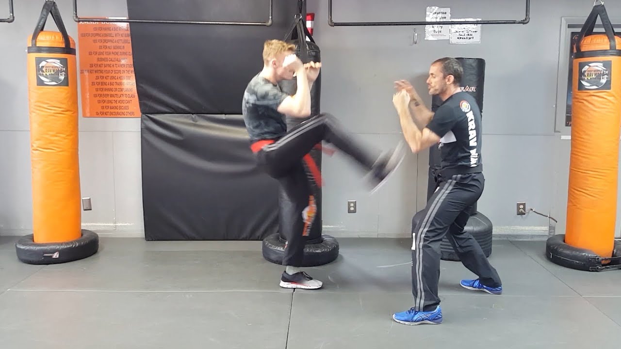 How To Defend A High Front Kick - Krav Maga - YouTube