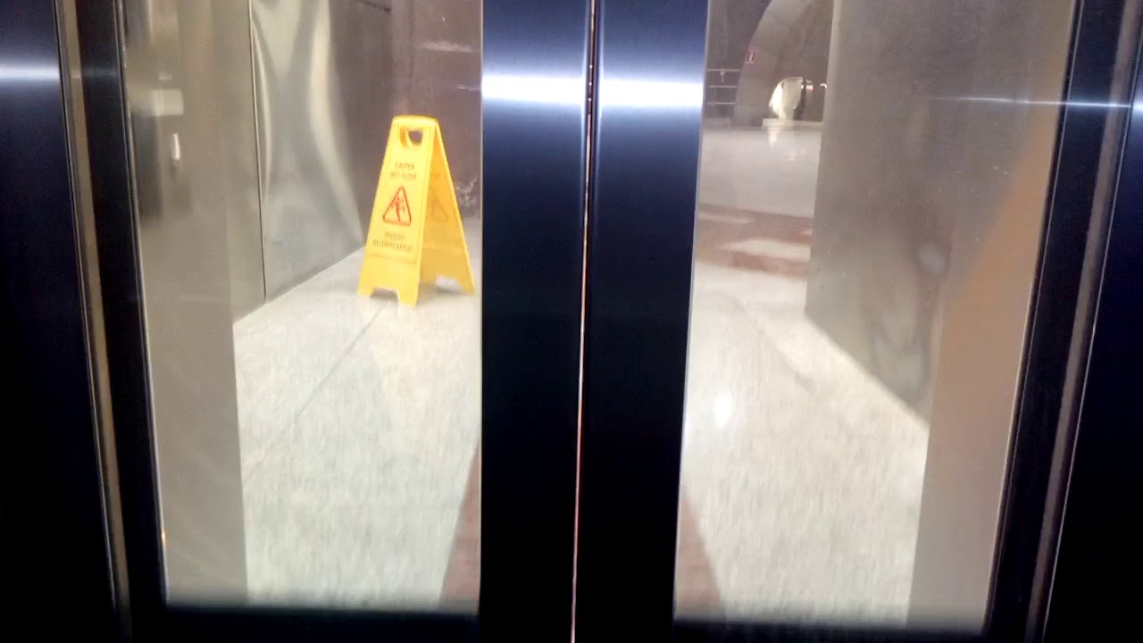 Otis Gen2 full glass traction elevator#2@ Eleonas Metro station in ...
