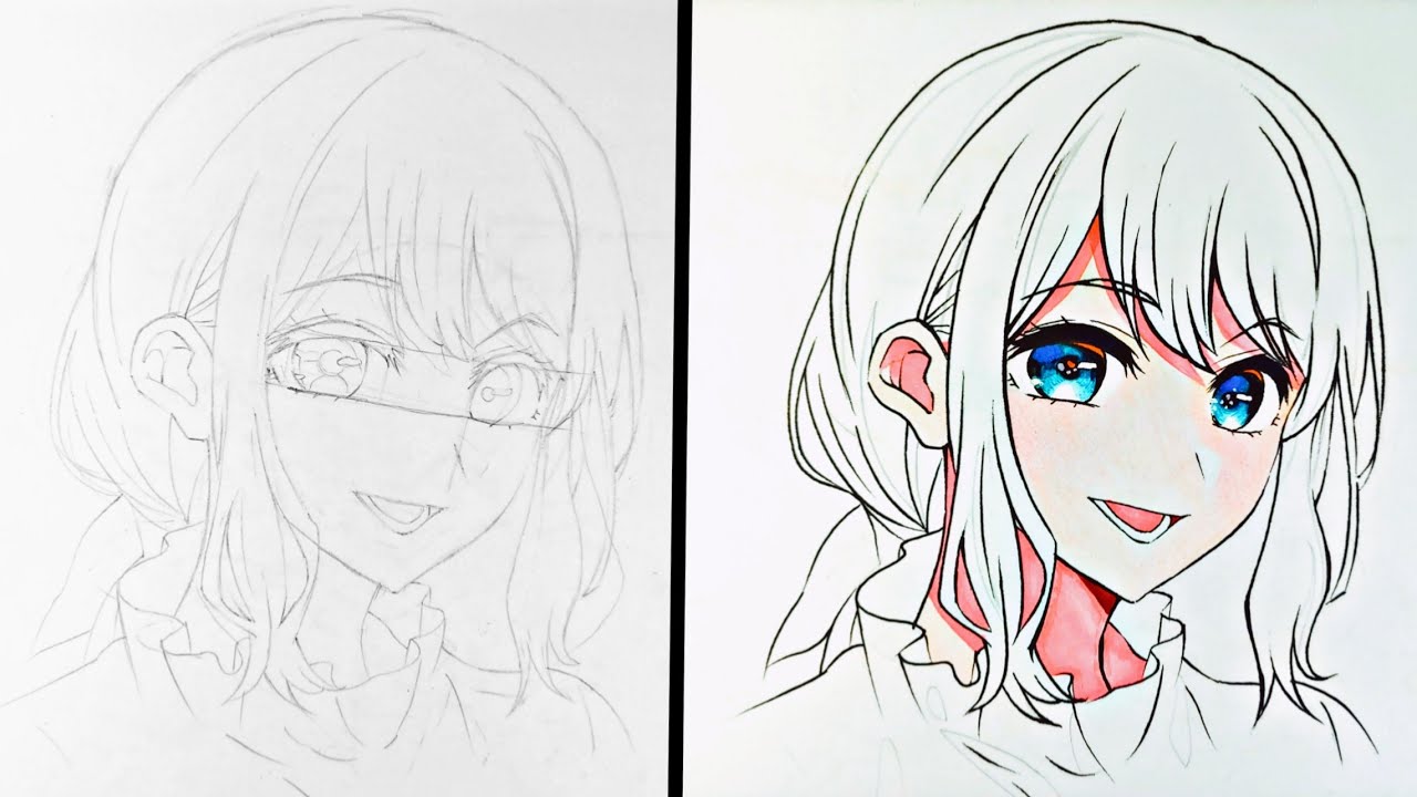 How to draw Akane Kurokawa - (Oshi no Ko) anime - YouTube