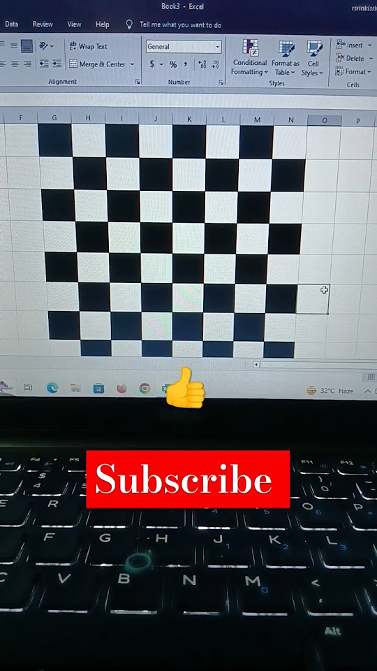 How to make chess board in ms Excel #shorts #viral - YouTube