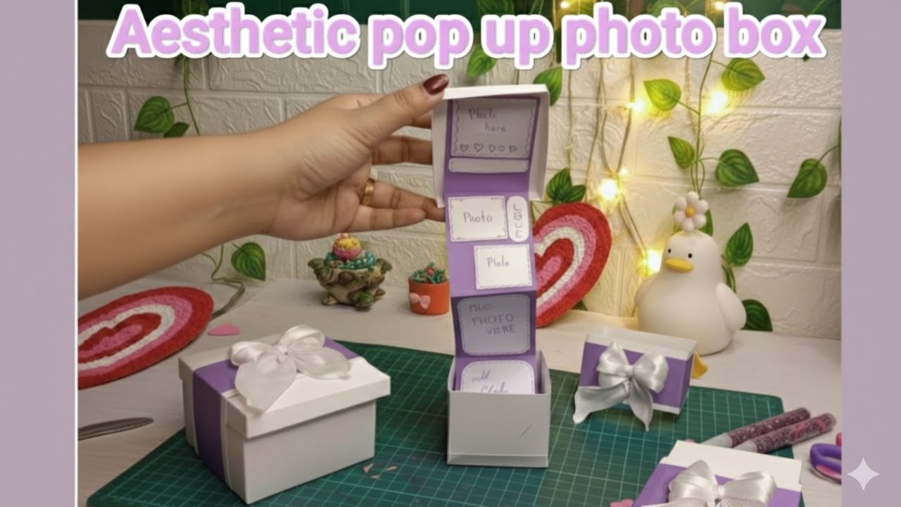 DIY Aesthetic Pop-Up Photo Box 💜 Thoughtful Handmade Gift for Loved ...