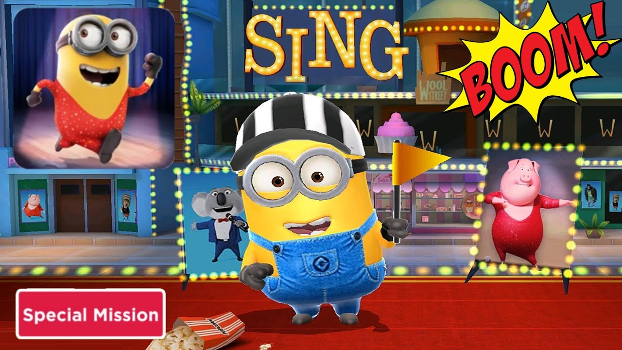 Referee Minion rush SING special mission PIGGY POWER golden ticket ...