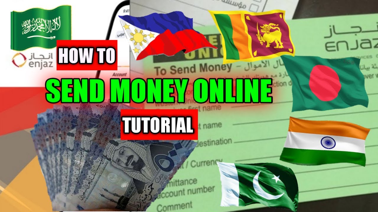HOW TO USED Enjaz App || SEND MONEY ONLINE || TUTORIAL IN ENGLISH - YouTube