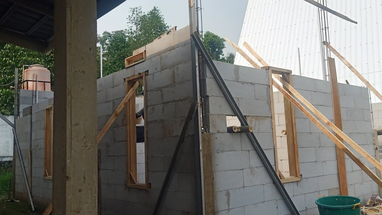 Lanjut H13 ️ Progress Bangunan Pemasangan Bata Ringan Sebelum ...