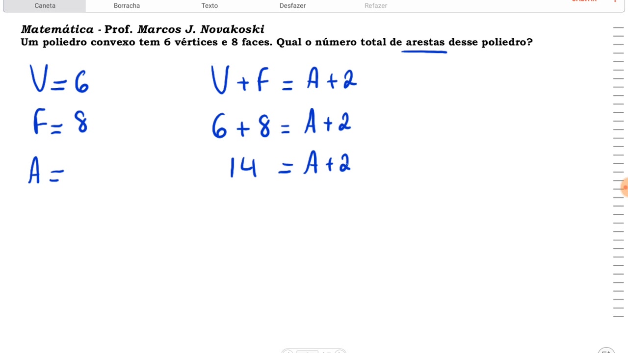 Cálculo do número de arestas de um poliedro convexo - YouTube