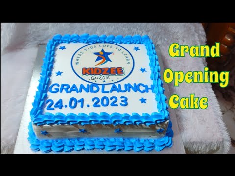 Grand Opening cake design step by step ||simple way to make cake at ...