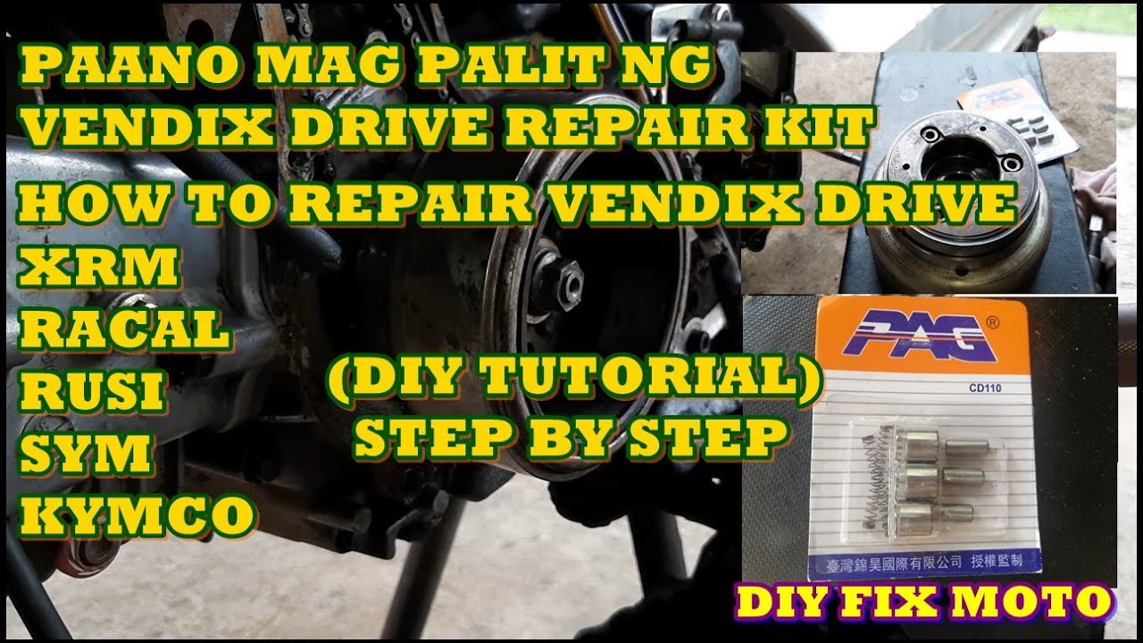 Bendix drive repair and replace kit XRM/RACAL/RUSI/SYM/KYMCO - YouTube