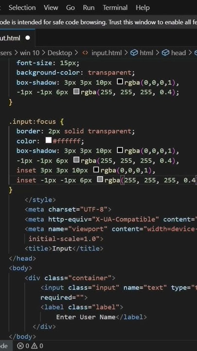 Input Html Css Youtubeshorts Youtube Html Coding Youtube