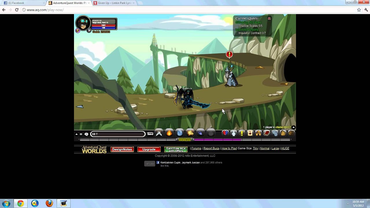 AQW How To Do Quest Slithering Shadows And Inquisitor Inquiry :)) - YouTube