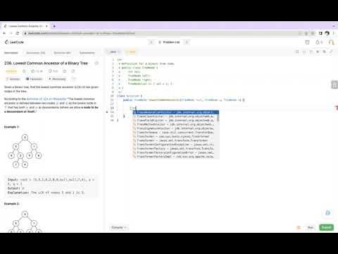 Leetcode 236. Lowest Common Ancestor of a Binary Tree - YouTube