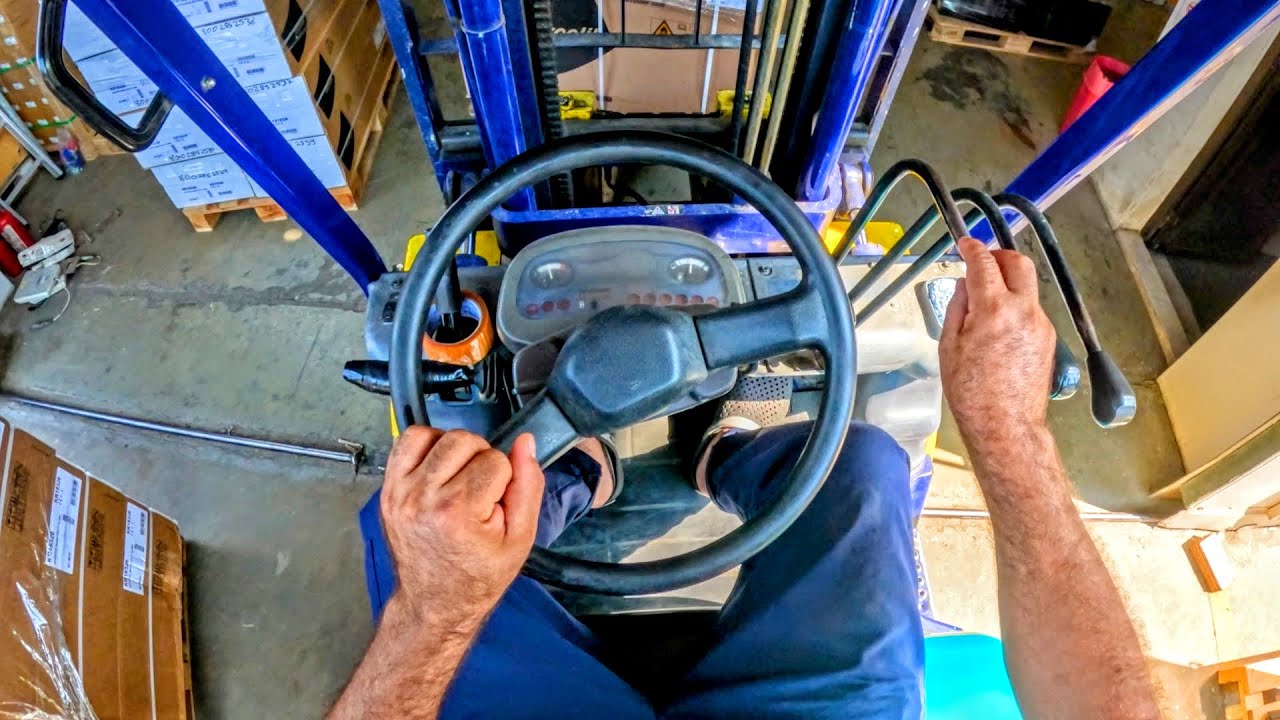 POV How to Use a Forklift | Large Parcel Loading - YouTube