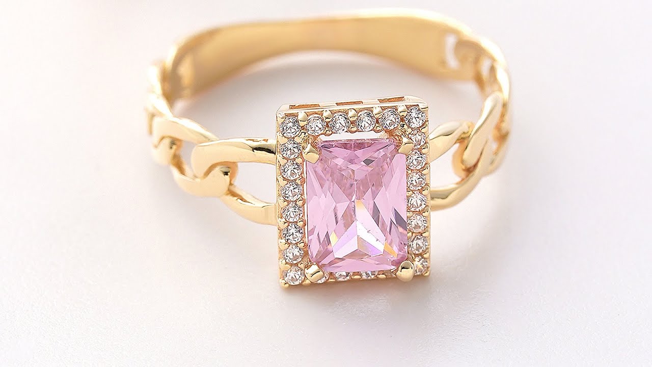 Pink Sapphire Ring Real Gold 10K, 14K, 18K. Perfect gold ring for you ...