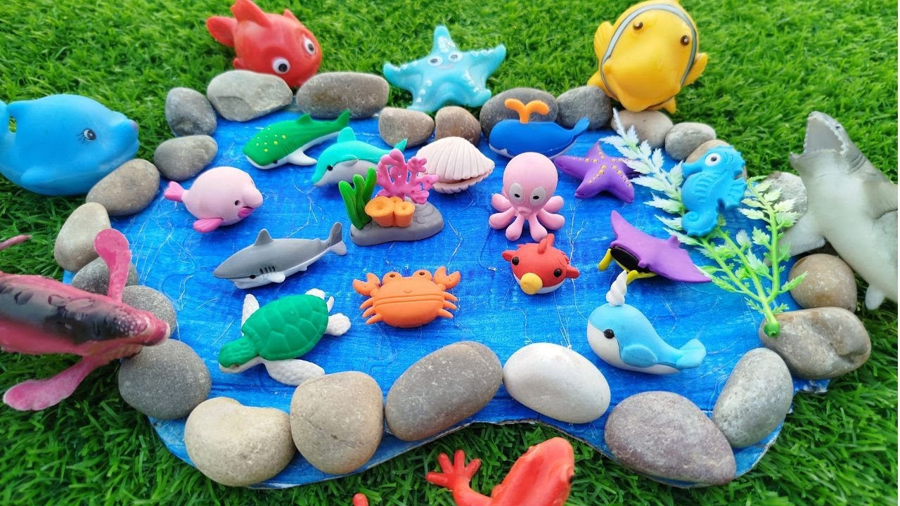 Toy Sea Animals Collection for Kids, aquatic animals, animal toys ...