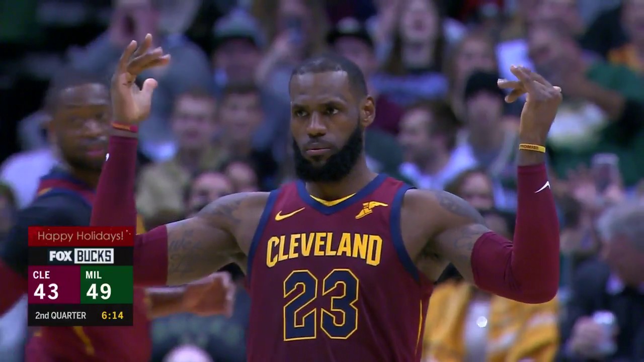 LeBron James taunts Bucks crowd after draining a step back 3 pointer ...
