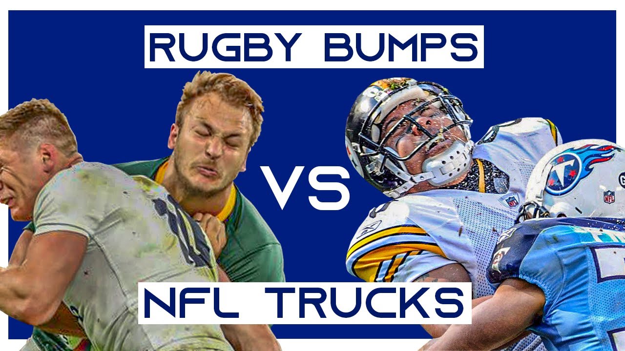 Rugby Bump Offs vs NFL Trucks | Brutal Collisions In Rugby & American ...