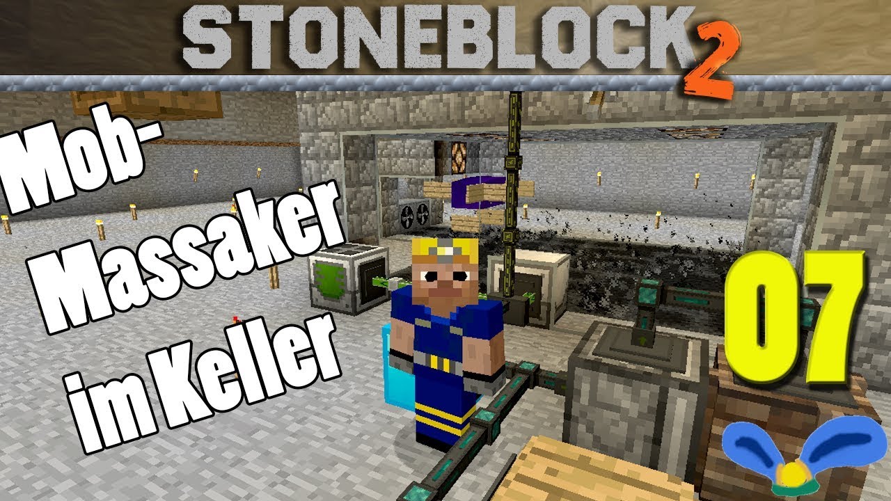 Stoneblock 2 E07 - Mob Crusher (Grinder) - Modded Minecraft Let's Play ...