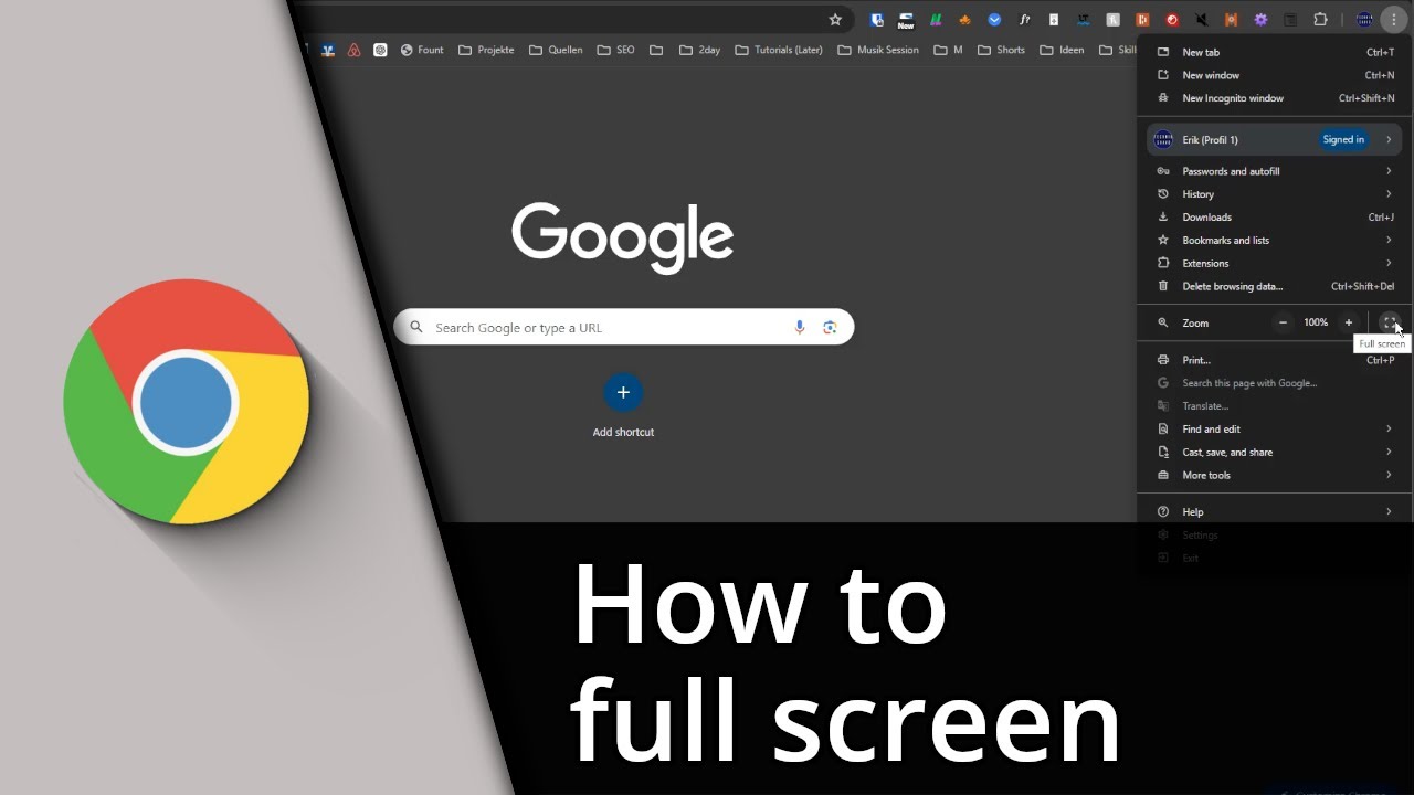 How to full screen Chrome | Chrome full screen Tutorial - YouTube