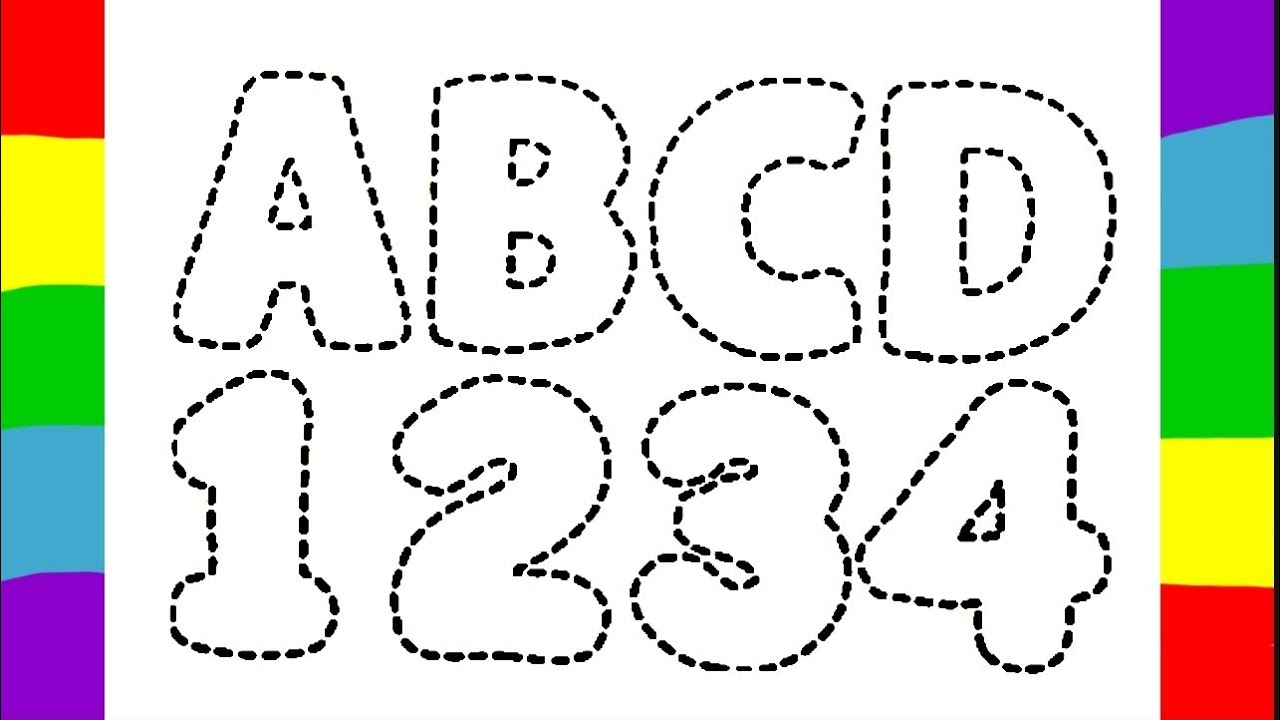 Abcd tracing for kids and toddlers| Abc tracing and colouring| Abc song ...