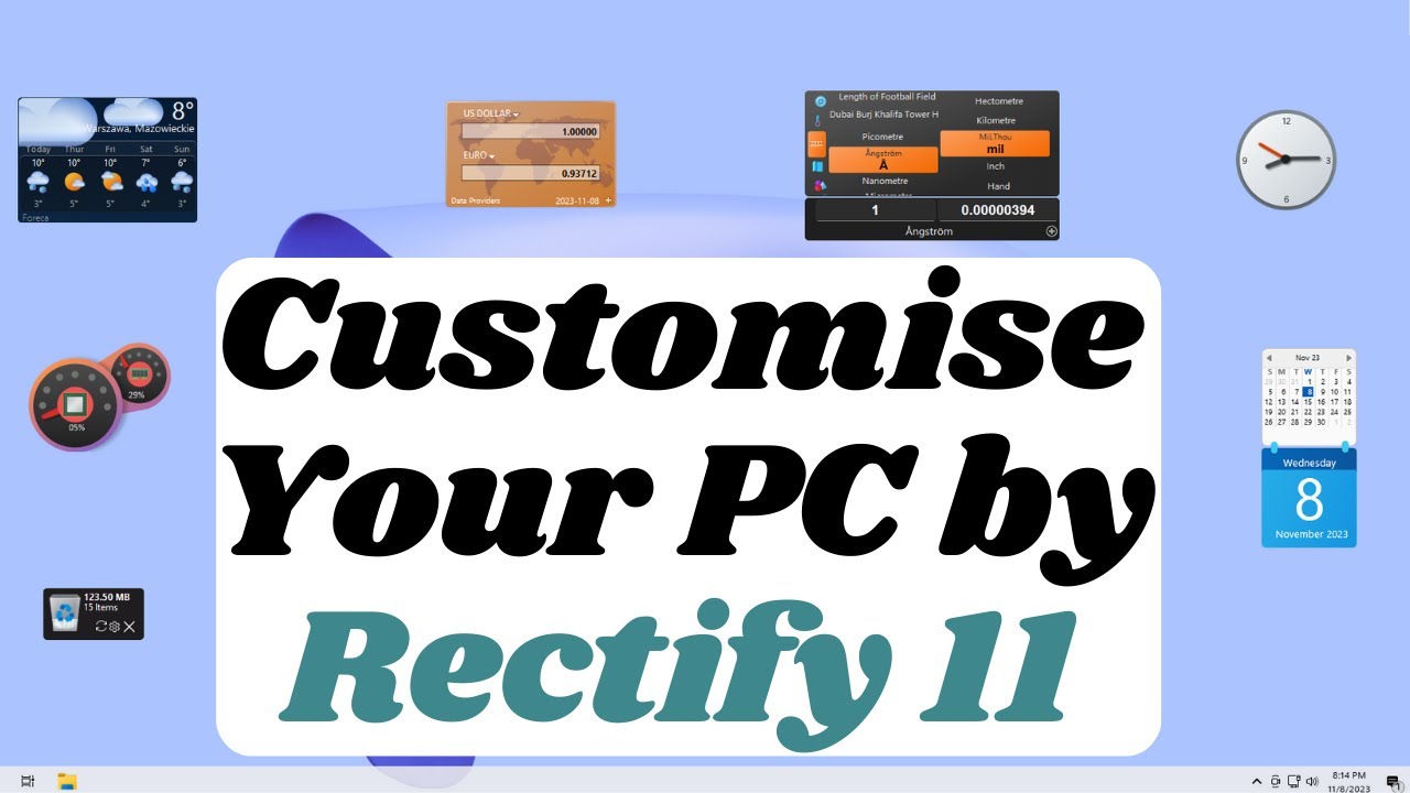 PC Customization by Rectify11 | Modern file explorer, new gadgets ...