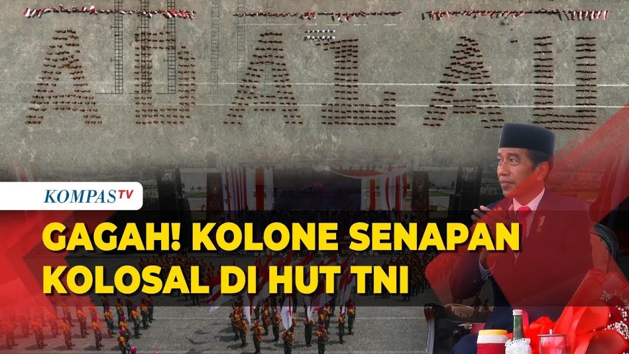 Aksi Kolone Senapan Kolosal di HUT ke-78 TNI Bikin Jokowi Kagum Hingga ...
