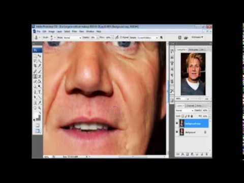 Removing Gordon Ramsay's wrinkle with photoshop - YouTube