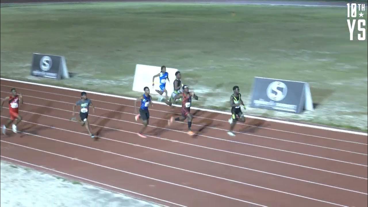 U17 100M Boys CARIFTA Finals - Splice and Connect Bahamas BAAA Carifta Trials - YouTube