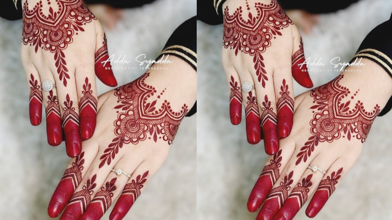 red mehndi design arabian mehndi mehandi ka design - YouTube