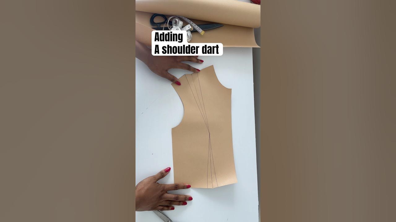 How to add a shoulder dart | Pivoting darts #dartmanipulation #patternmaking - YouTube
