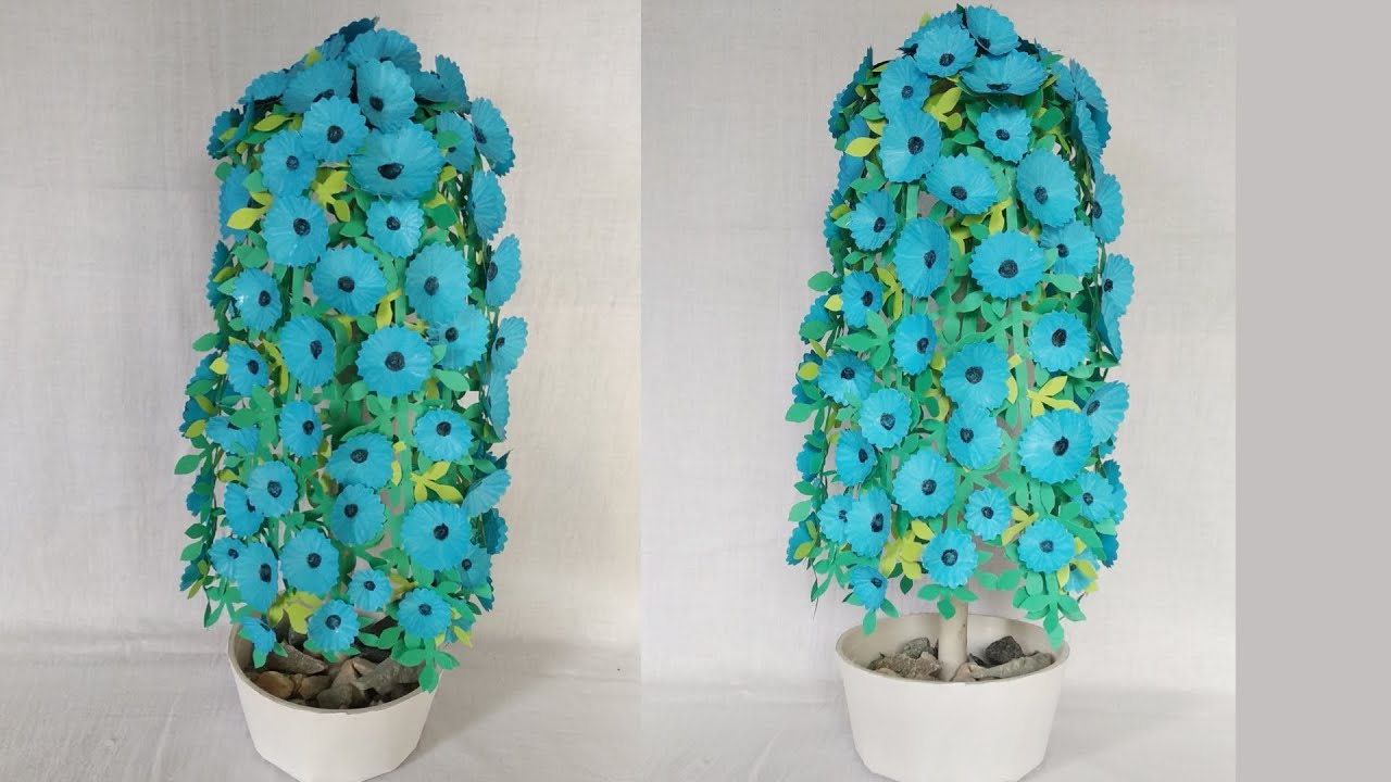 Diy Flower Tree DIY Paper Flower Pots Diy Flower Tree Stand Easy Room ...