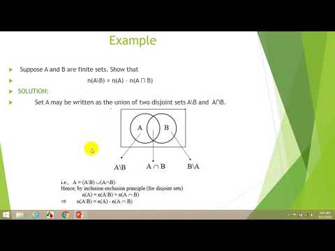 Lecture |The Inclusion Exclusion Principle , Application of the set ...