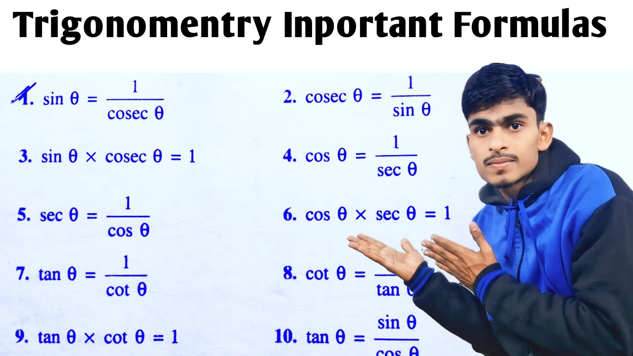 trigonometry formula class 10 | Trikonmiti class 10 formula - YouTube