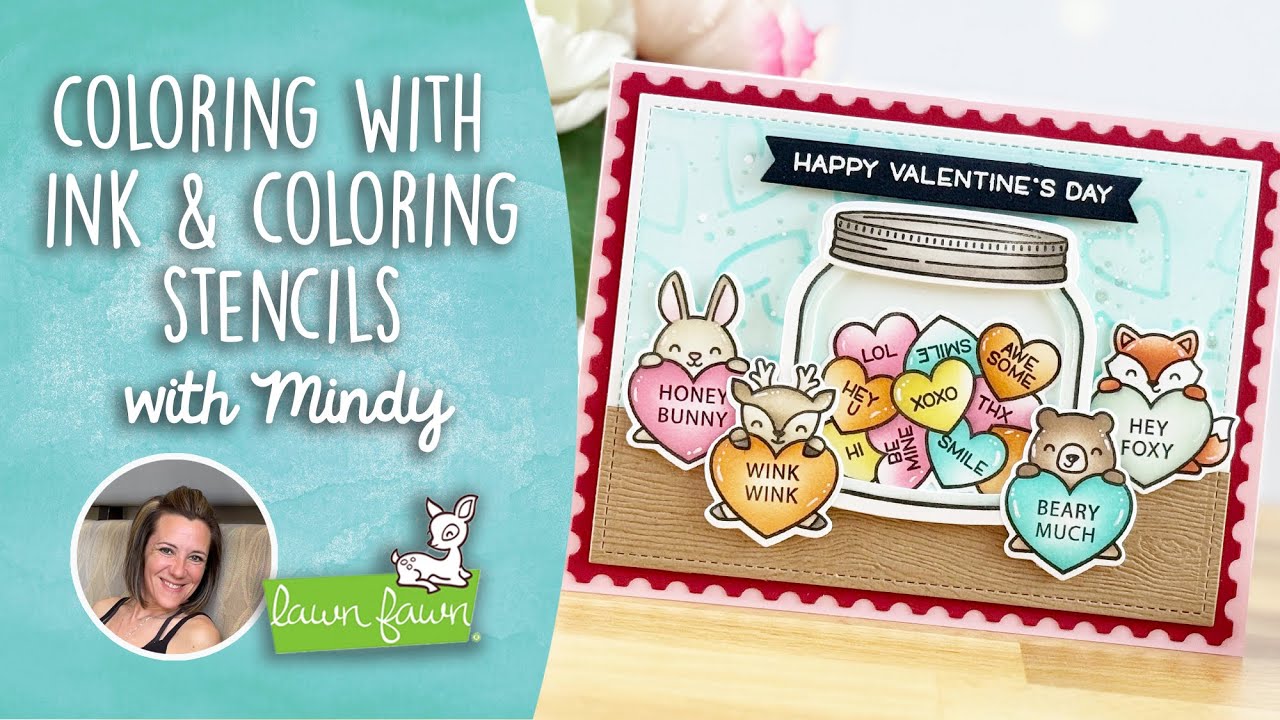 Coloring with ink and Coloring Stencils with Mindy - YouTube