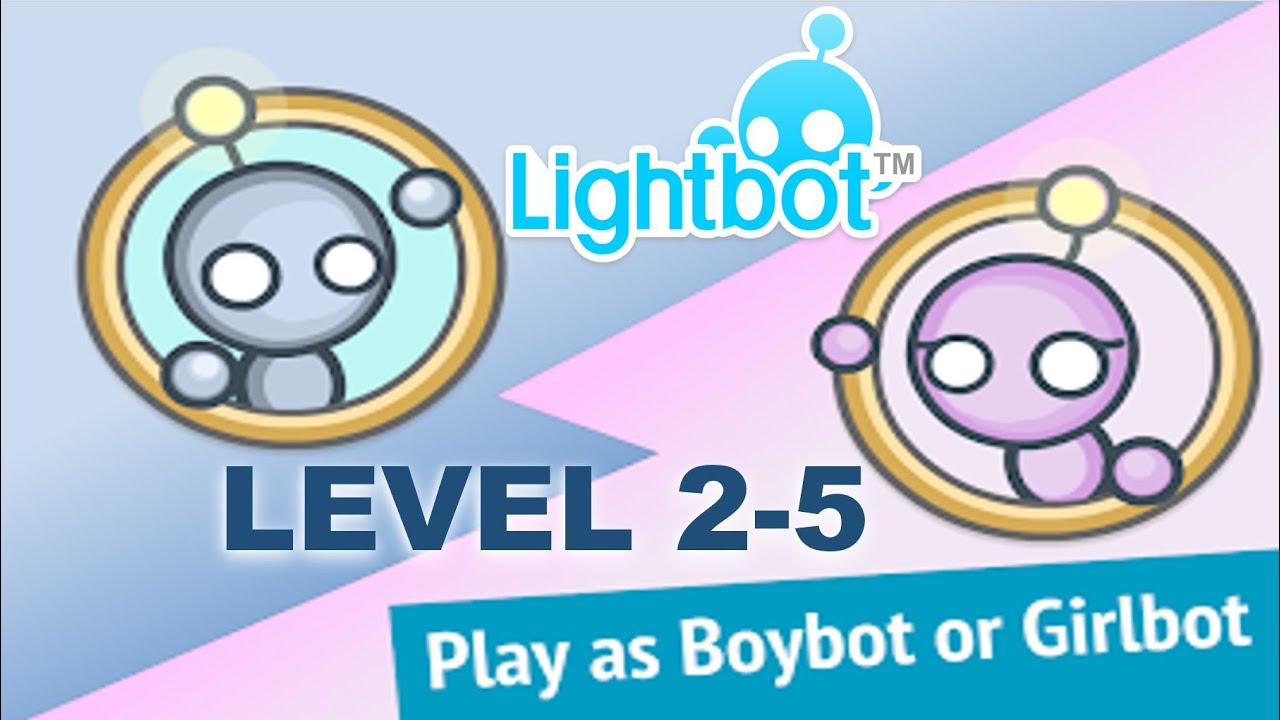 Lightbot Solution Level 2-5 - YouTube