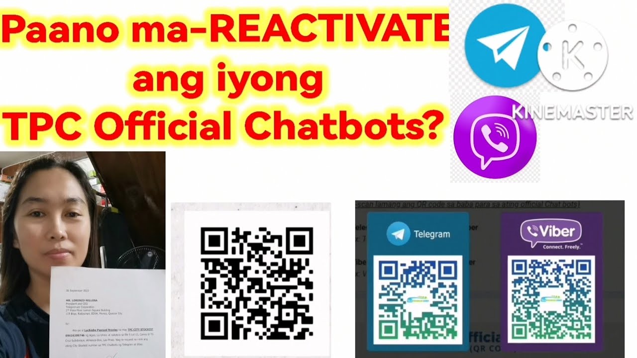 Paano ma-REACTIVATE ang TPC CHATBOTS via Viber and Telegram? /How to ...