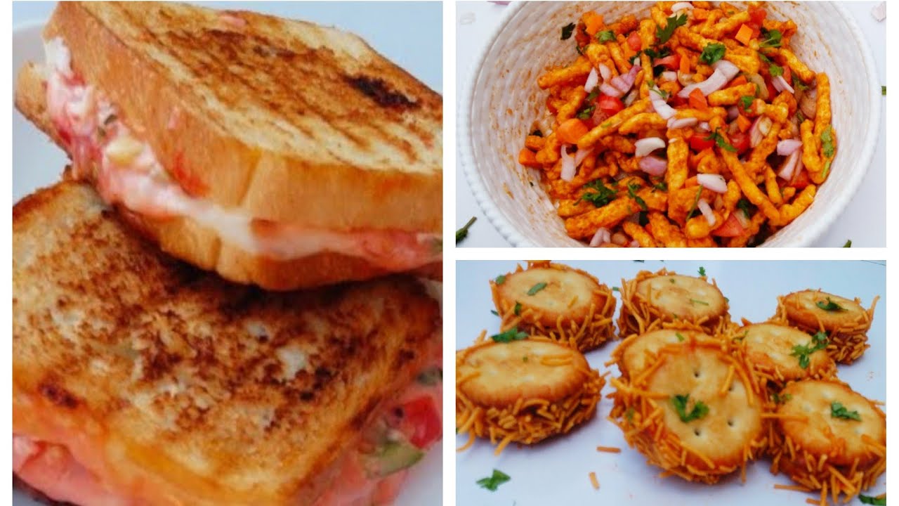 5 minutes instant snacks/no cooking snacks recipe/3 snacks recipe ...