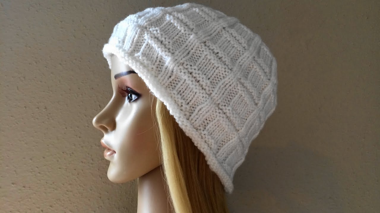 How To Knit A Button In A Square Hat, Lilu's Handmade Corner Video # 57 ...