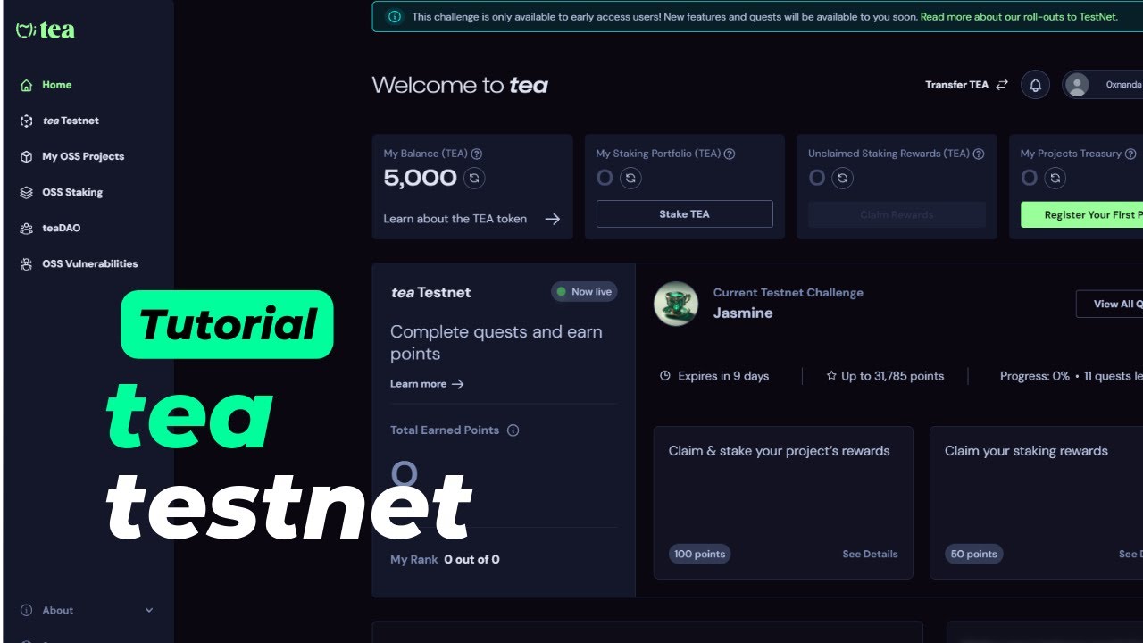 Tutorial Membuat OSS Project Tea Testnet Lengkap - YouTube