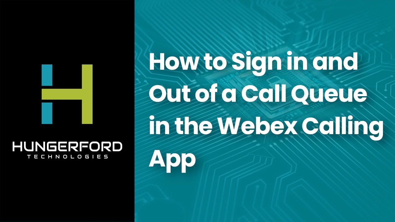 How to Sign in and Out of a Call Queue in the Webex Calling App - YouTube