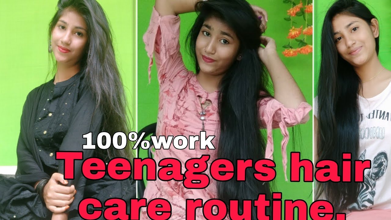 TEENAGERS Hair care routine|How to get Strong Healthy silky shine ...