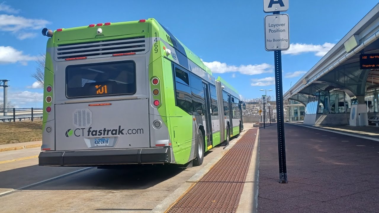 Ride on CTfastrak #1469 on route 101 - YouTube