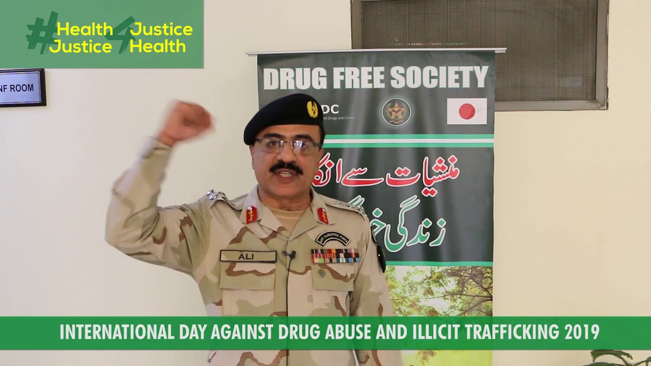 Anti Narcotics Force Pakistan drug free Pakistan Slogan on ...