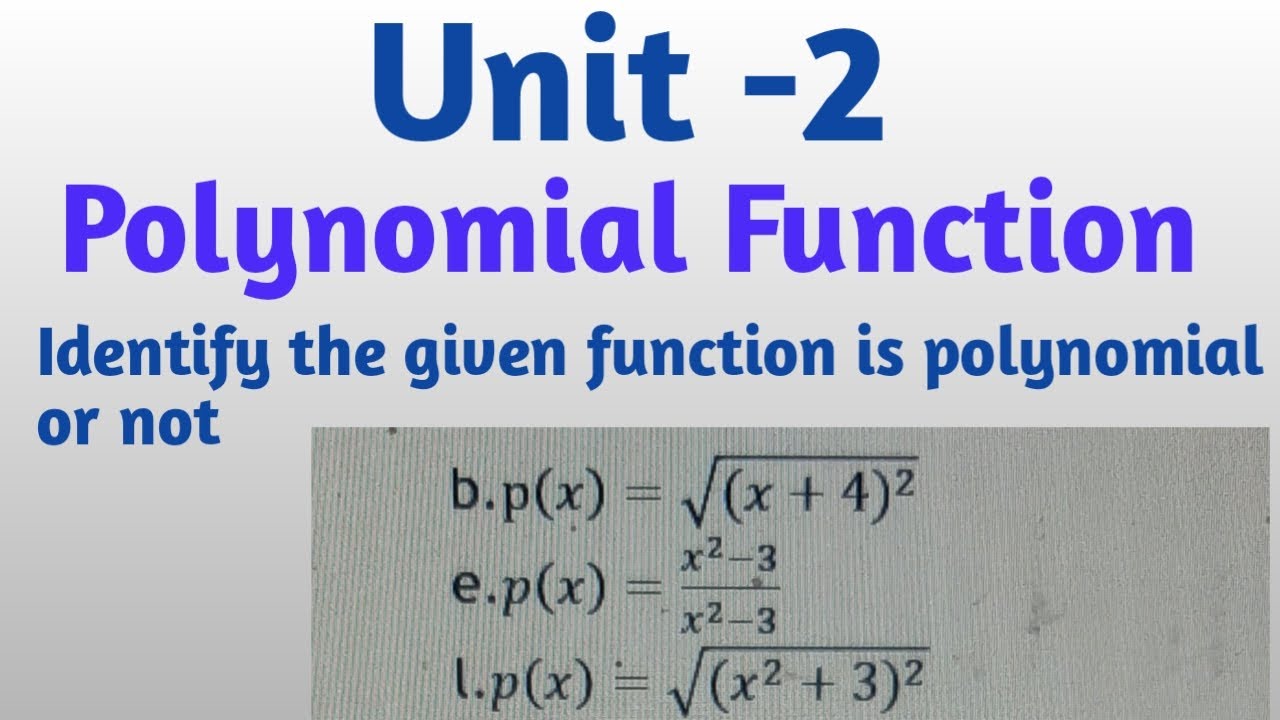 Grade-10 Unit -2 Polynomial Function #maths #polynomialclass10 - YouTube