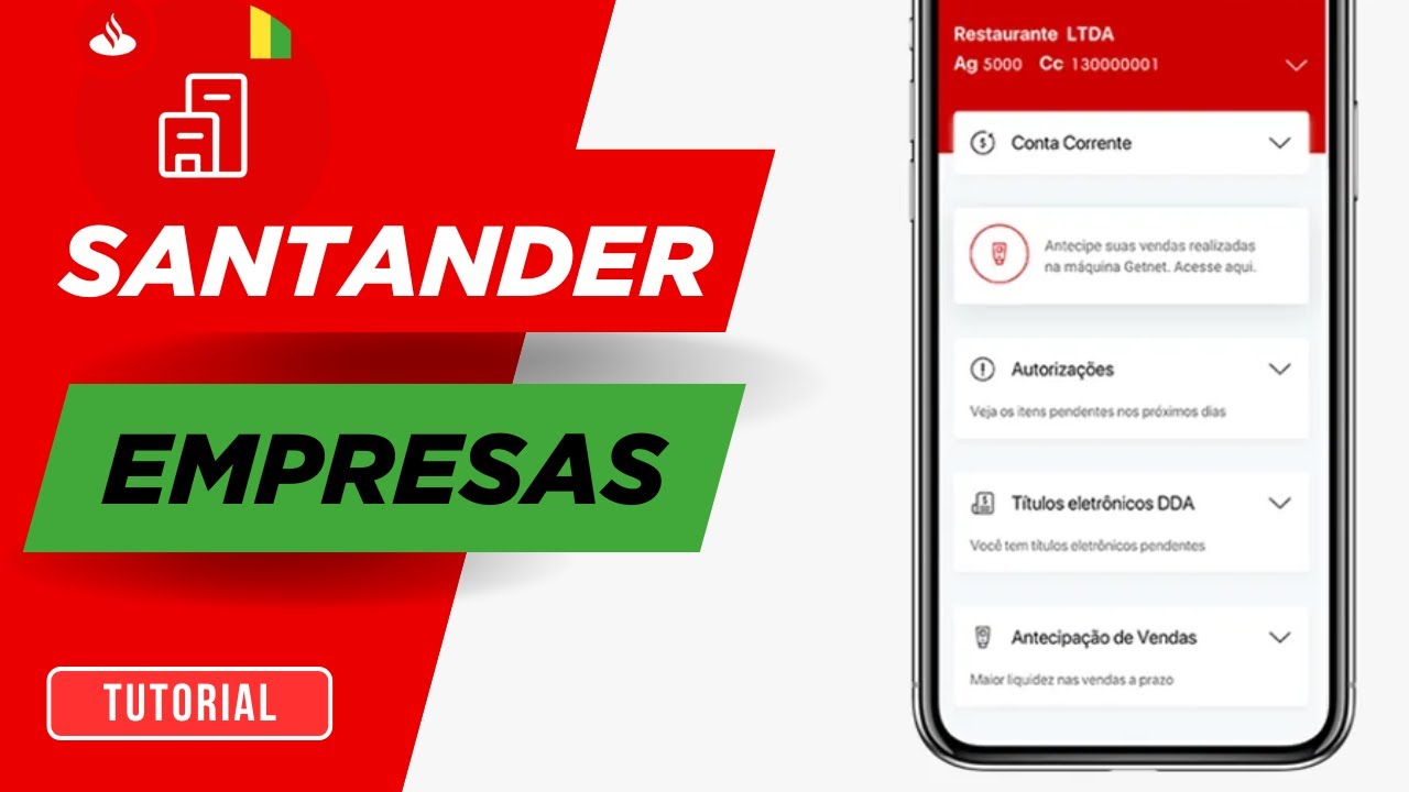 Como ir pelo acesso rápido ao extrato no App Santander Empresas - YouTube