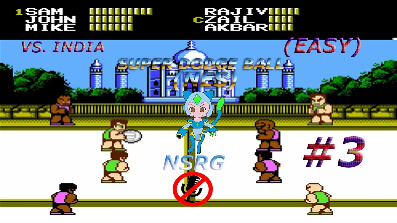 3-Super Dodge Ball (NES)(Elimination Round 3)(VS India)(Easy)(Sin ...