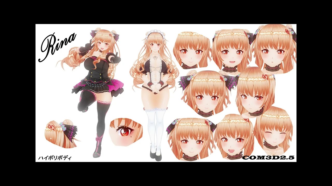 COM3D2.5 オリジナルキャラ設定画集 ハイポリボディ カスタムオーダーメイド3D2.5 - YouTube